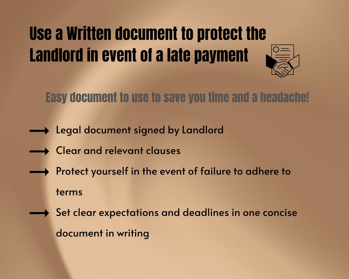 Late Rent Notice - Past Due Rent Notice - Past Due Balance - Landlord ...