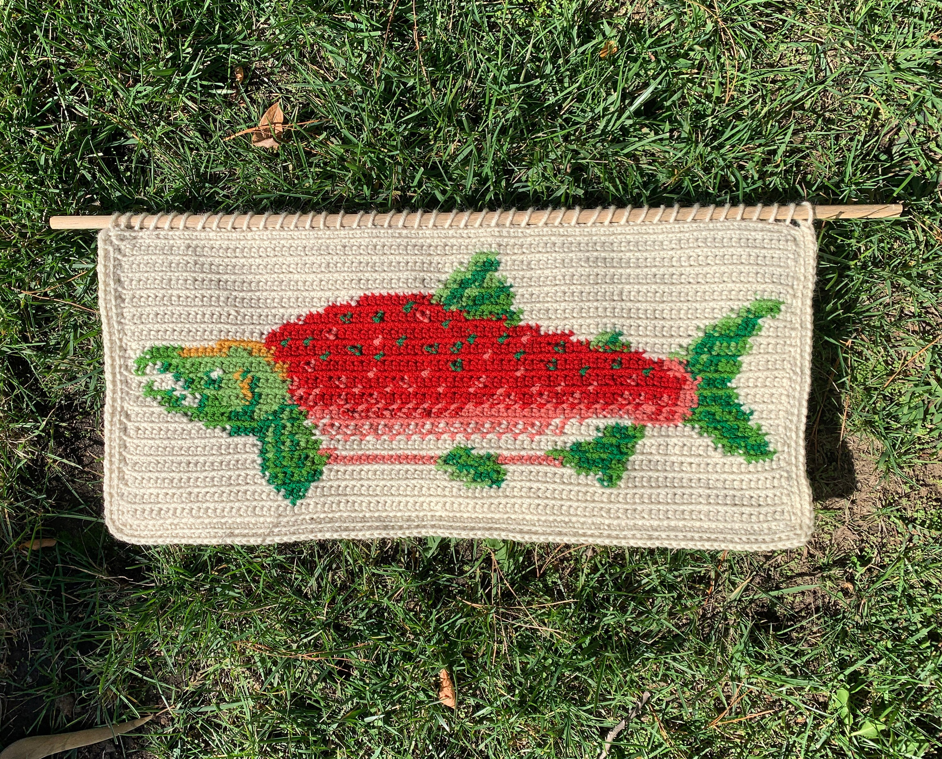 Salmon Run Crochet Wall Hanging Pattern PDF || Tapestry Crochet Pattern ...