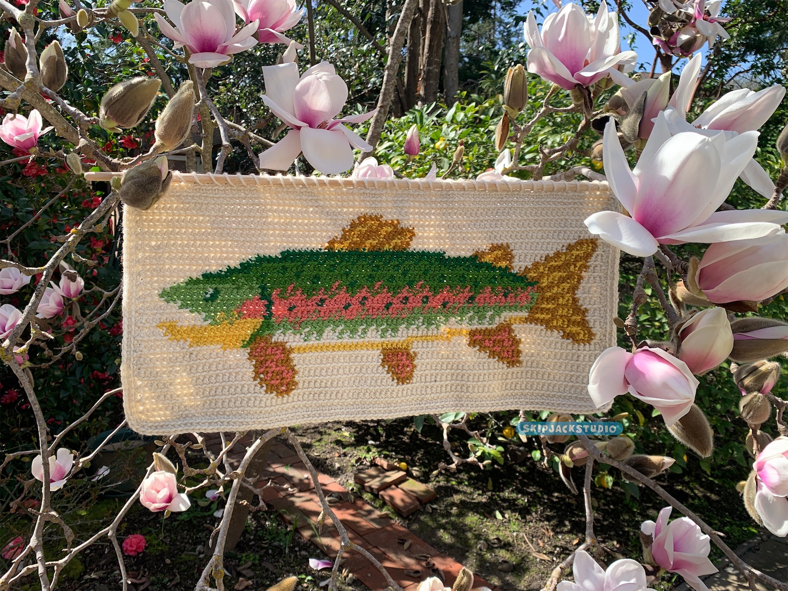 Trout Tango Crochet Wall Hanging Pattern PDF Tapestry Crochet Pattern ...