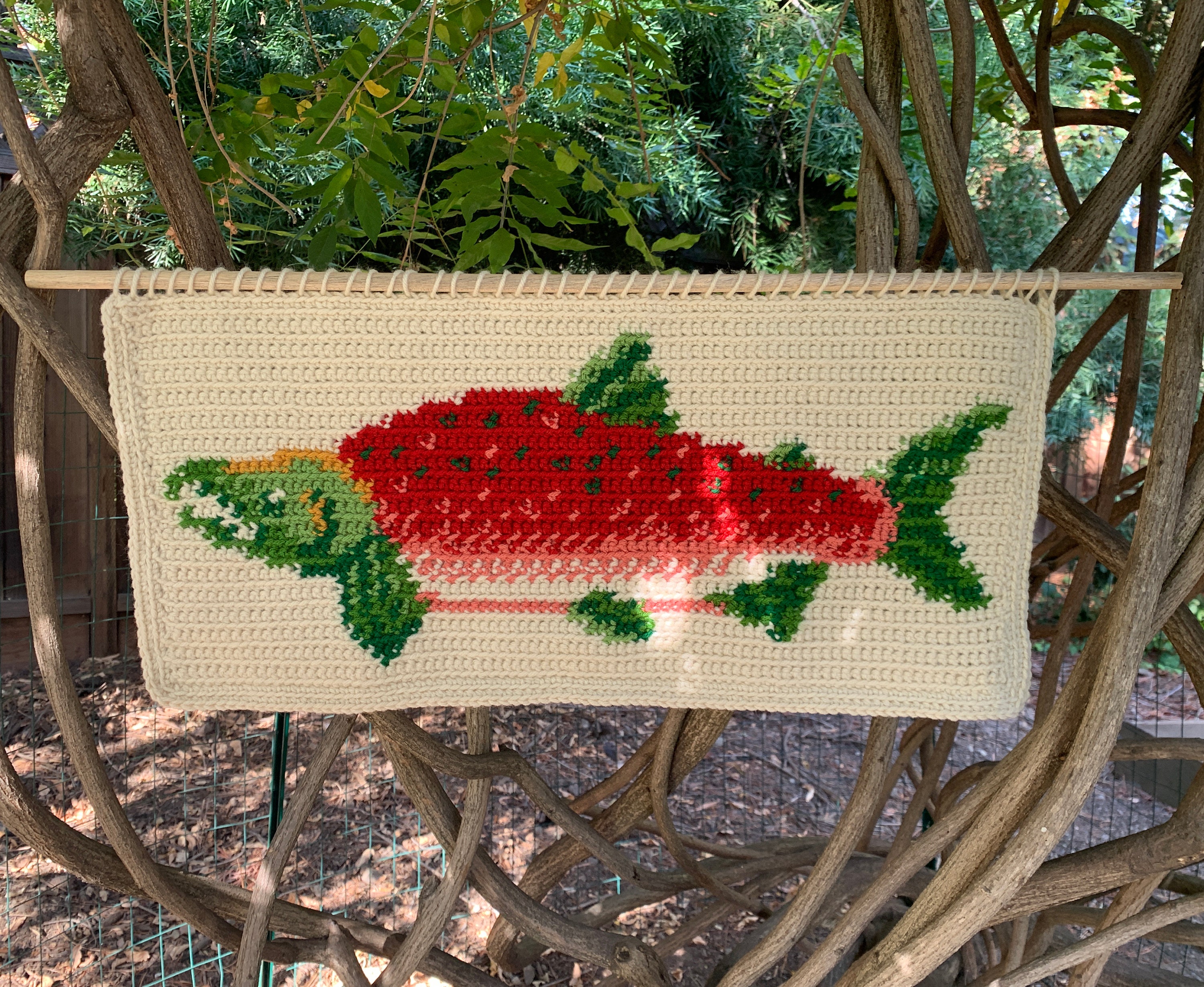 Salmon Run Crochet Wall Hanging Pattern PDF Tapestry Crochet Pattern ...