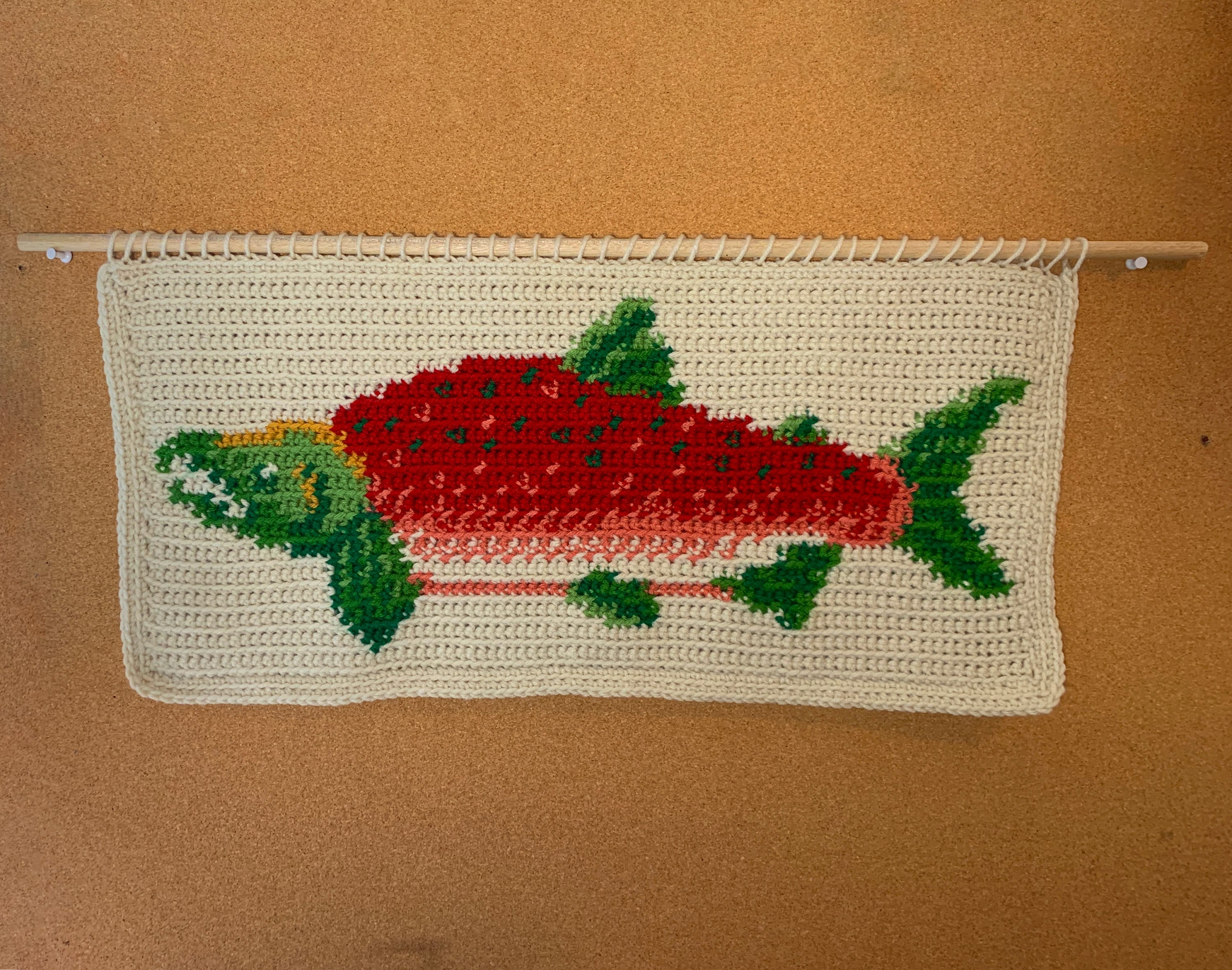 Salmon Run Crochet Wall Hanging Pattern PDF Tapestry Crochet Pattern ...