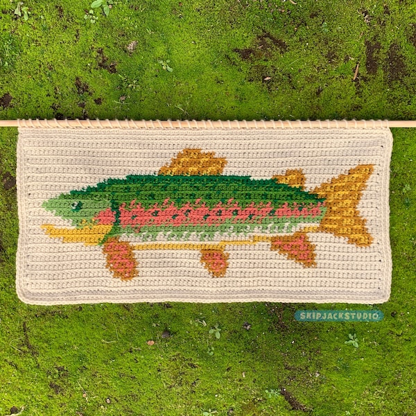 Trout Crochet Tapestry - Etsy