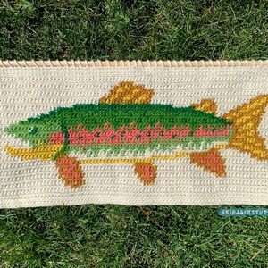 Trout Tango Crochet Wall Hanging Pattern PDF || Tapestry Crochet ...