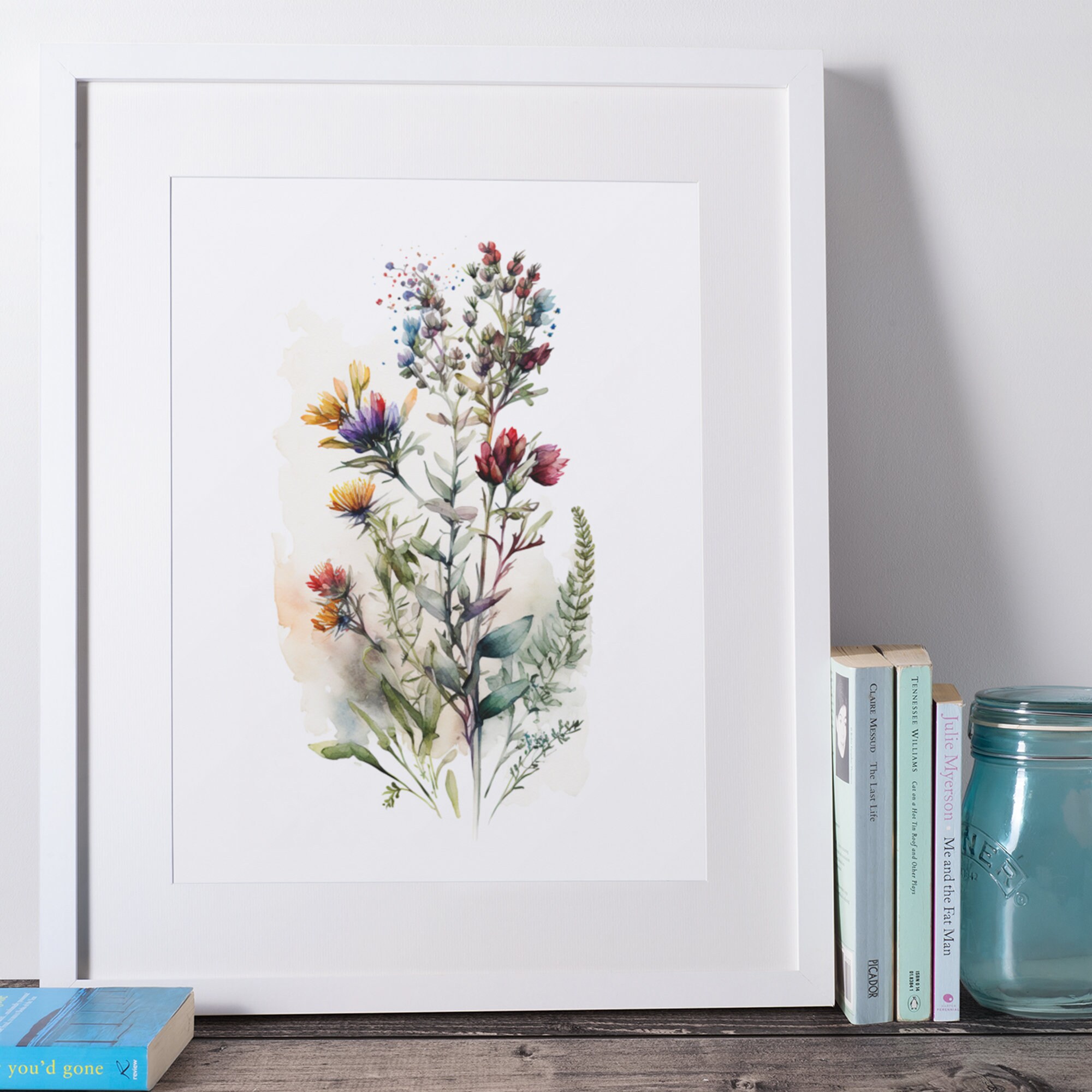 Printable Wall Art, Wildflower Watercolor Series, Watercolor Wall Art ...