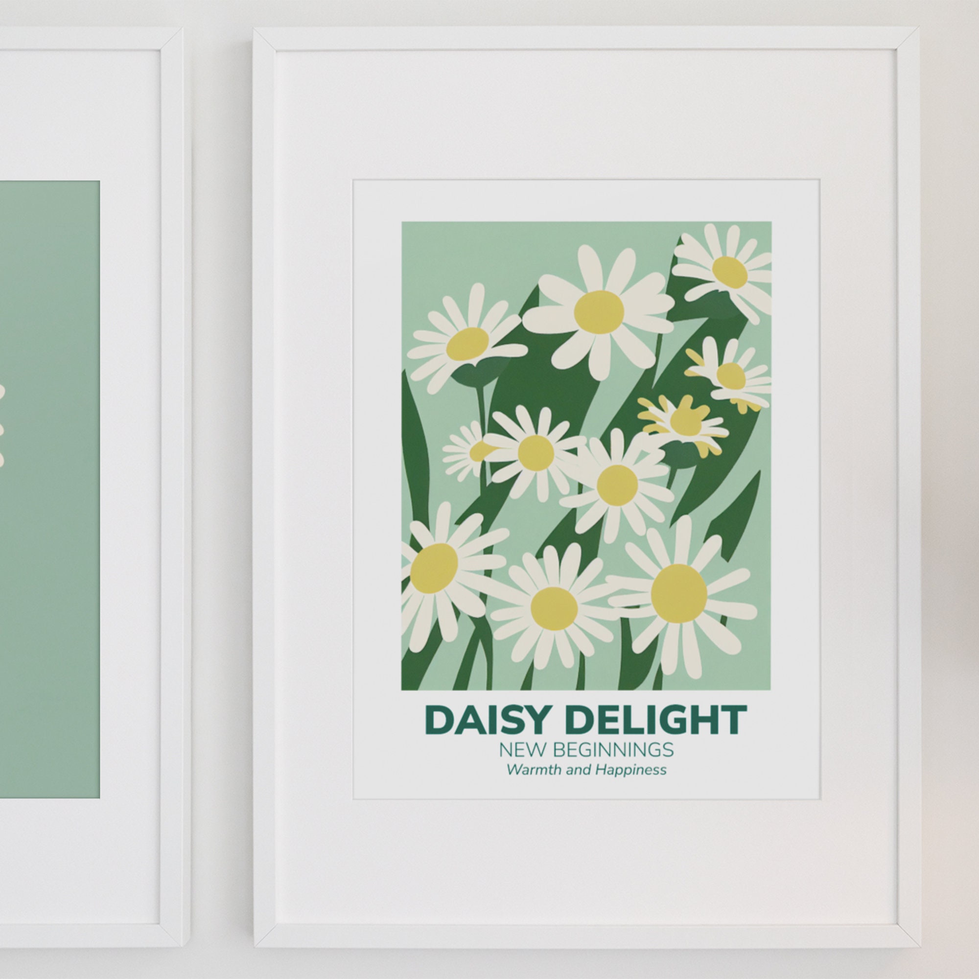 Daisy Wall Print Set of 3 Botanical Wall Art Flower Art - Etsy