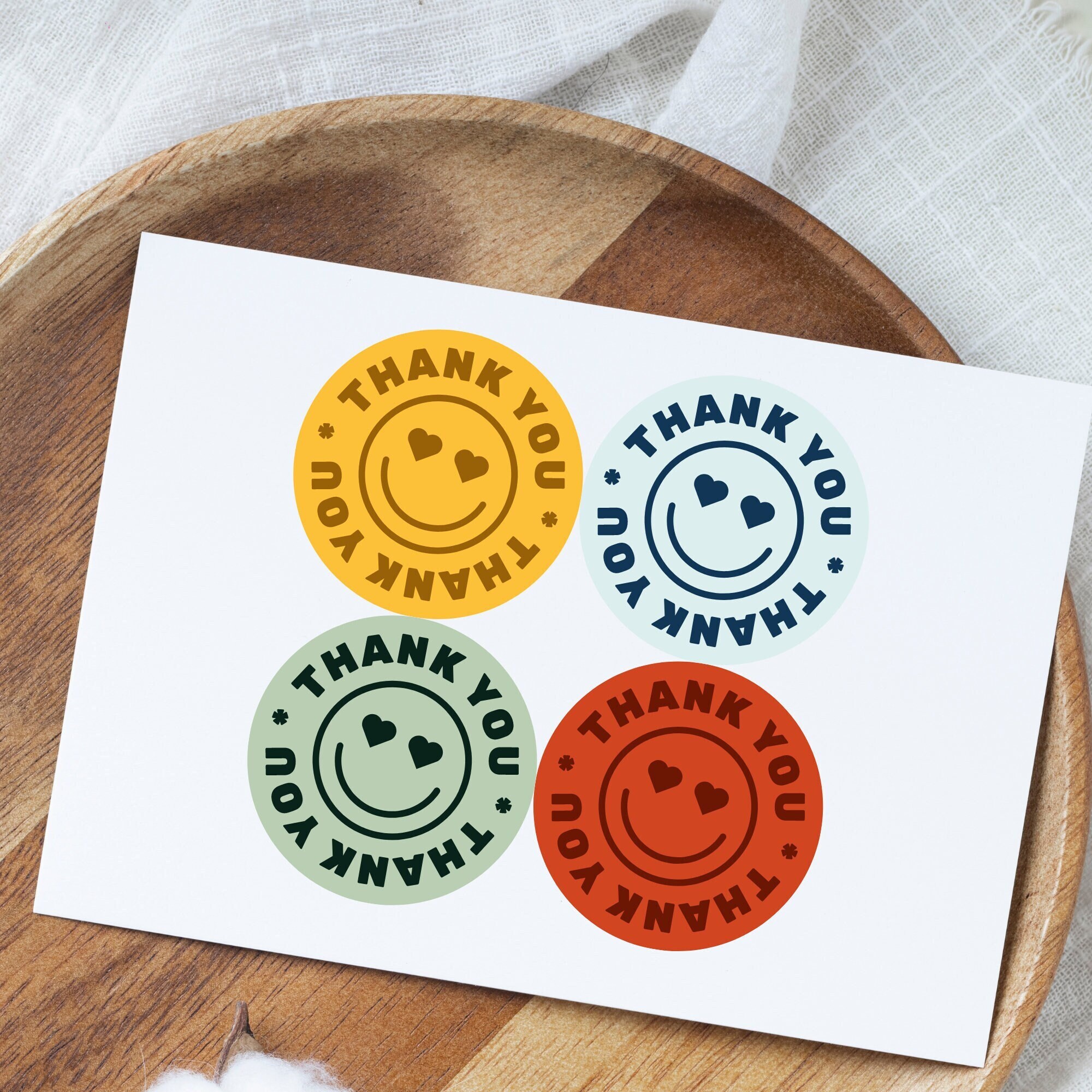 Smiley Face Thank You Card Thank You - Etsy