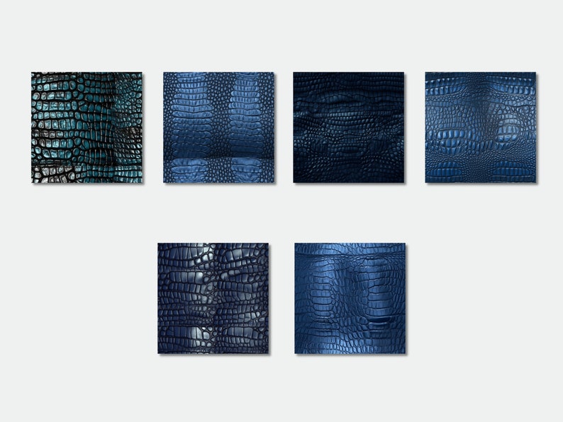 Blue Crocodile Leather Digital Paper Colored Exotic Animal - Etsy