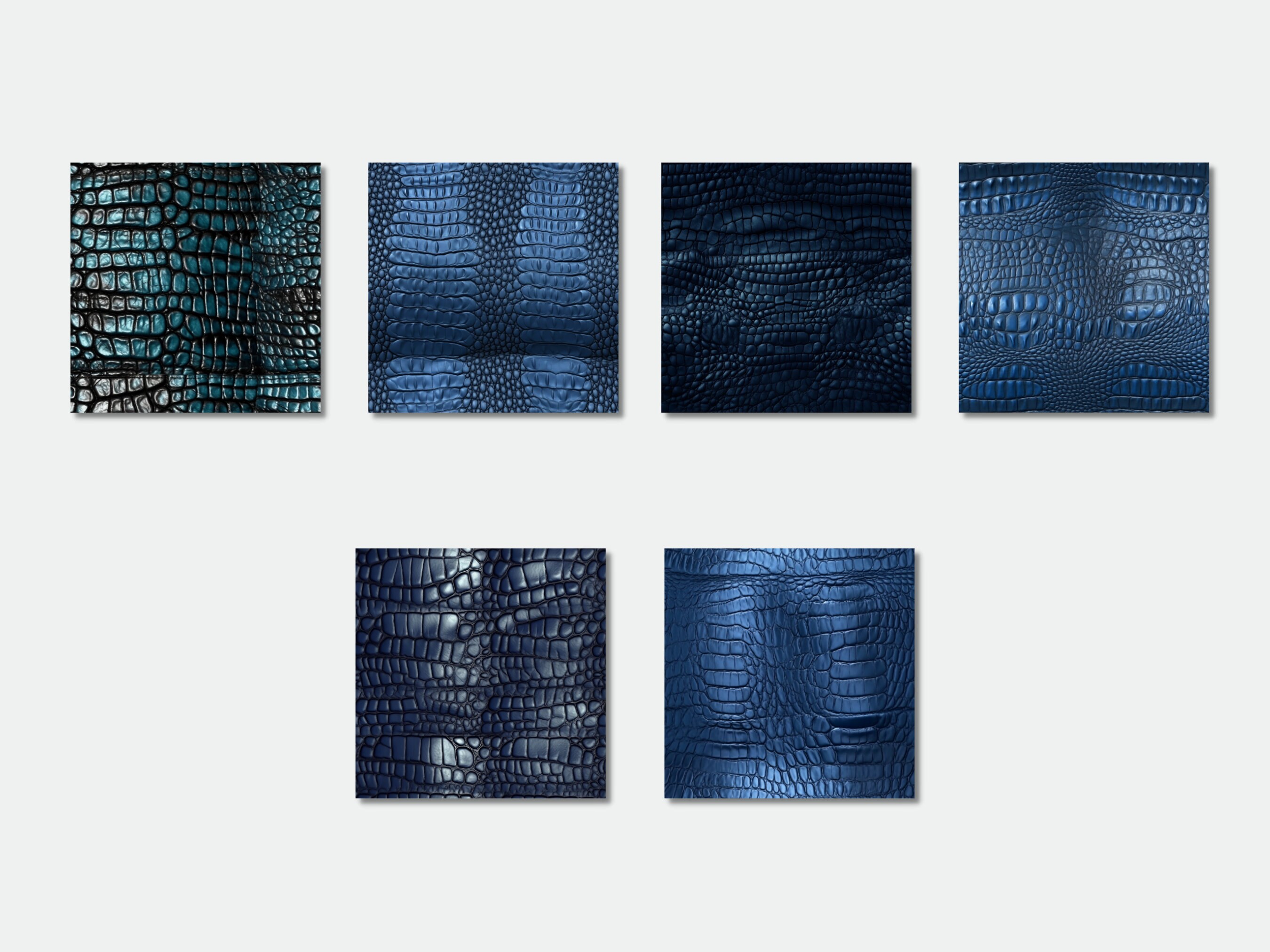 Blue Crocodile Leather Digital Paper Colored Exotic Animal Pattern ...