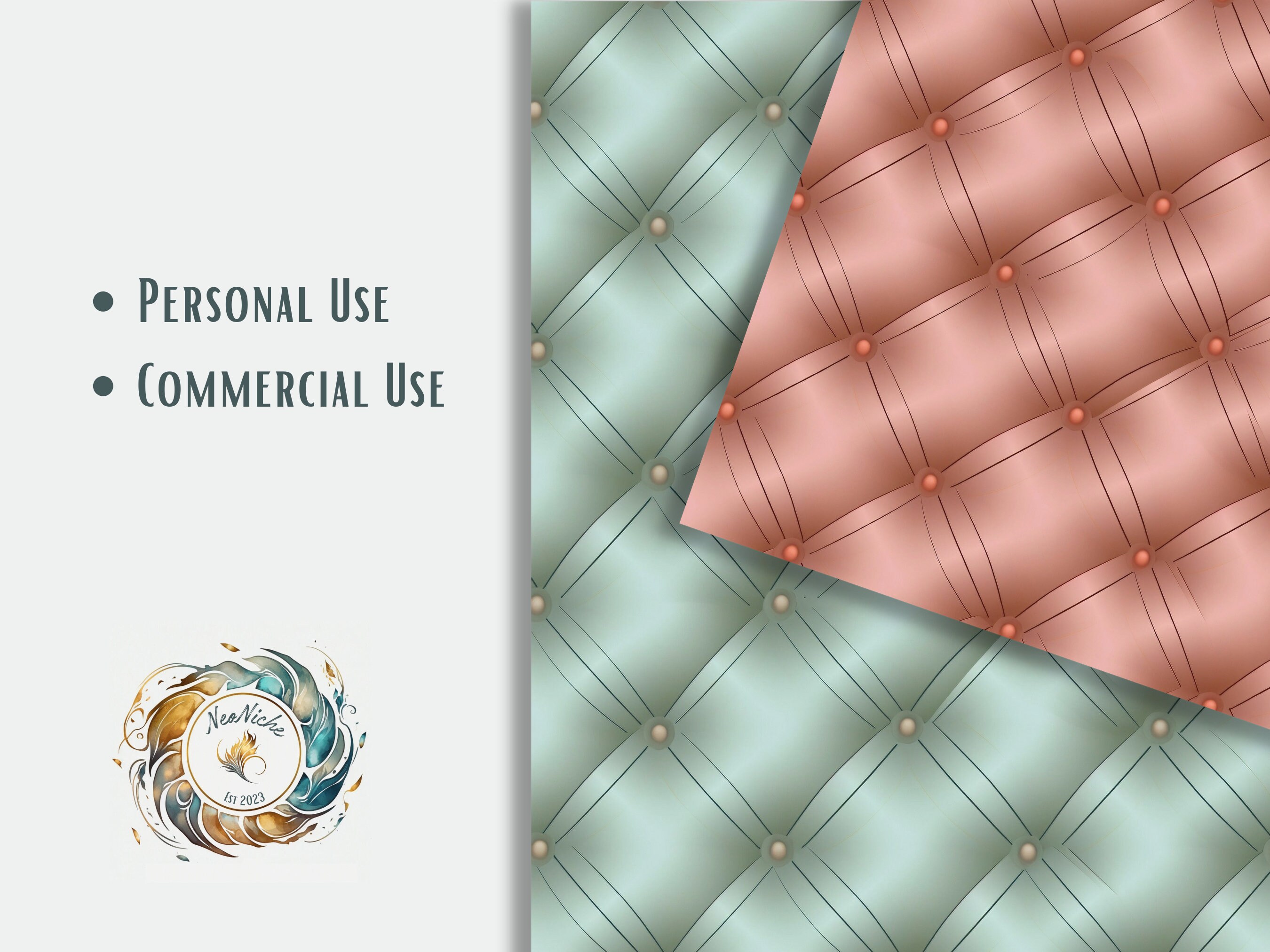 Tufted Digital Paper Diamond Art for Scrapbooking, Printable | Seamless ...