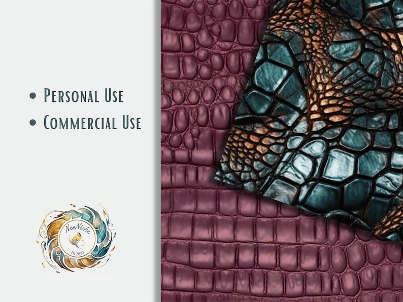 Alligator Skin Leather Digital Paper Exotic Animal Pattern, Reptile ...