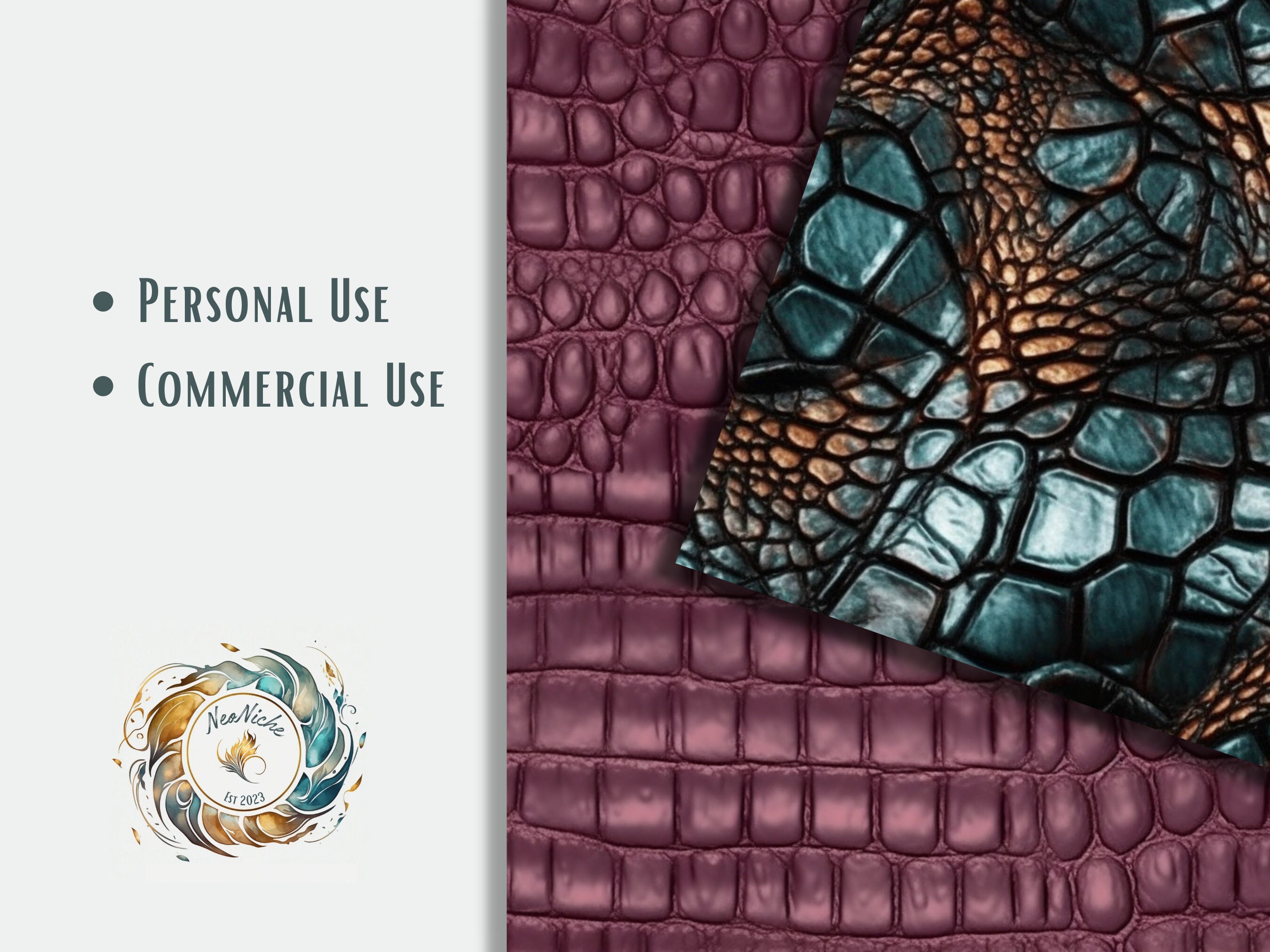 Alligator Skin Leather Digital Paper Exotic Animal Pattern, Reptile ...