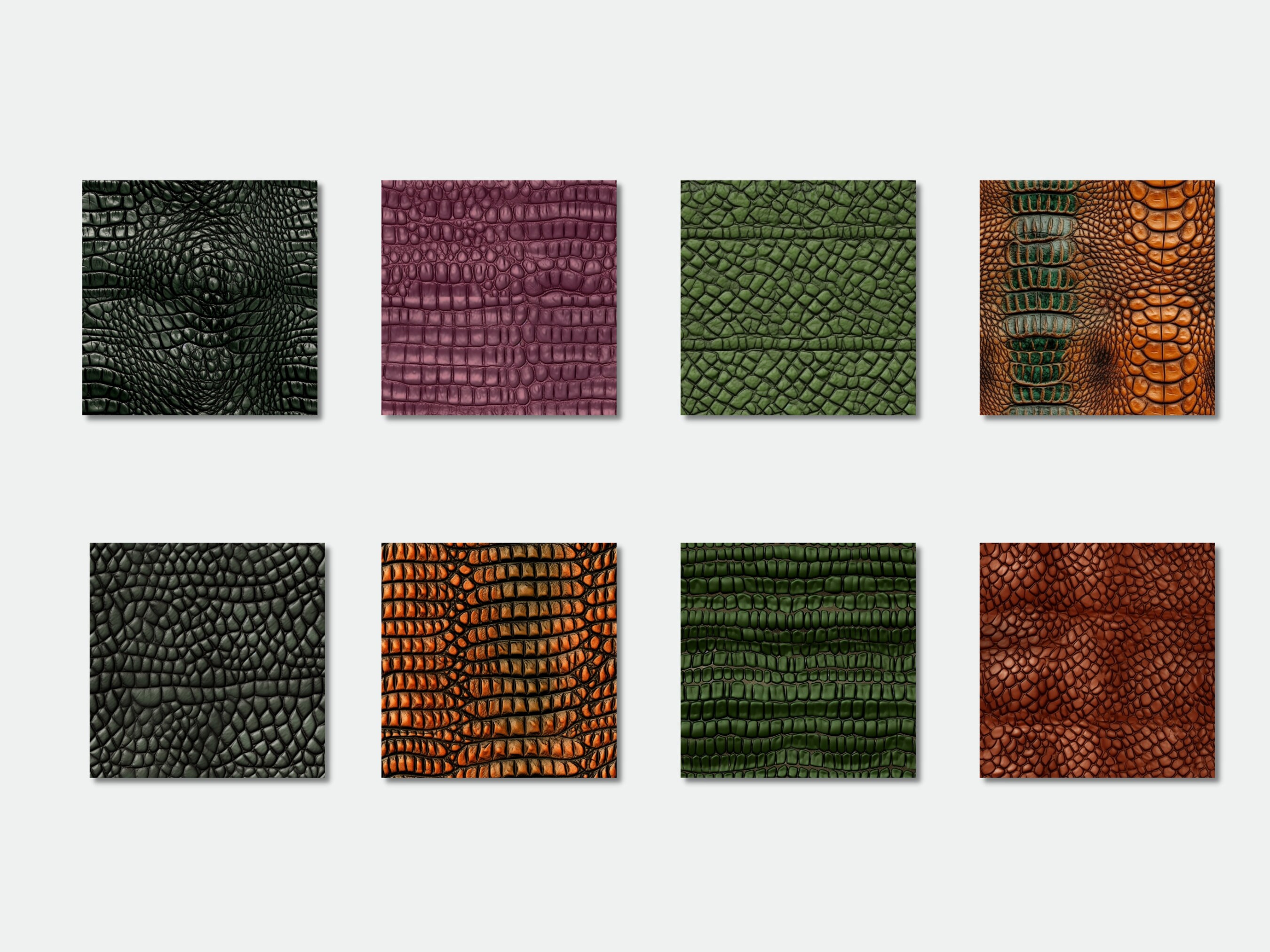 Alligator Skin Leather Digital Paper Exotic Animal Pattern, Reptile ...