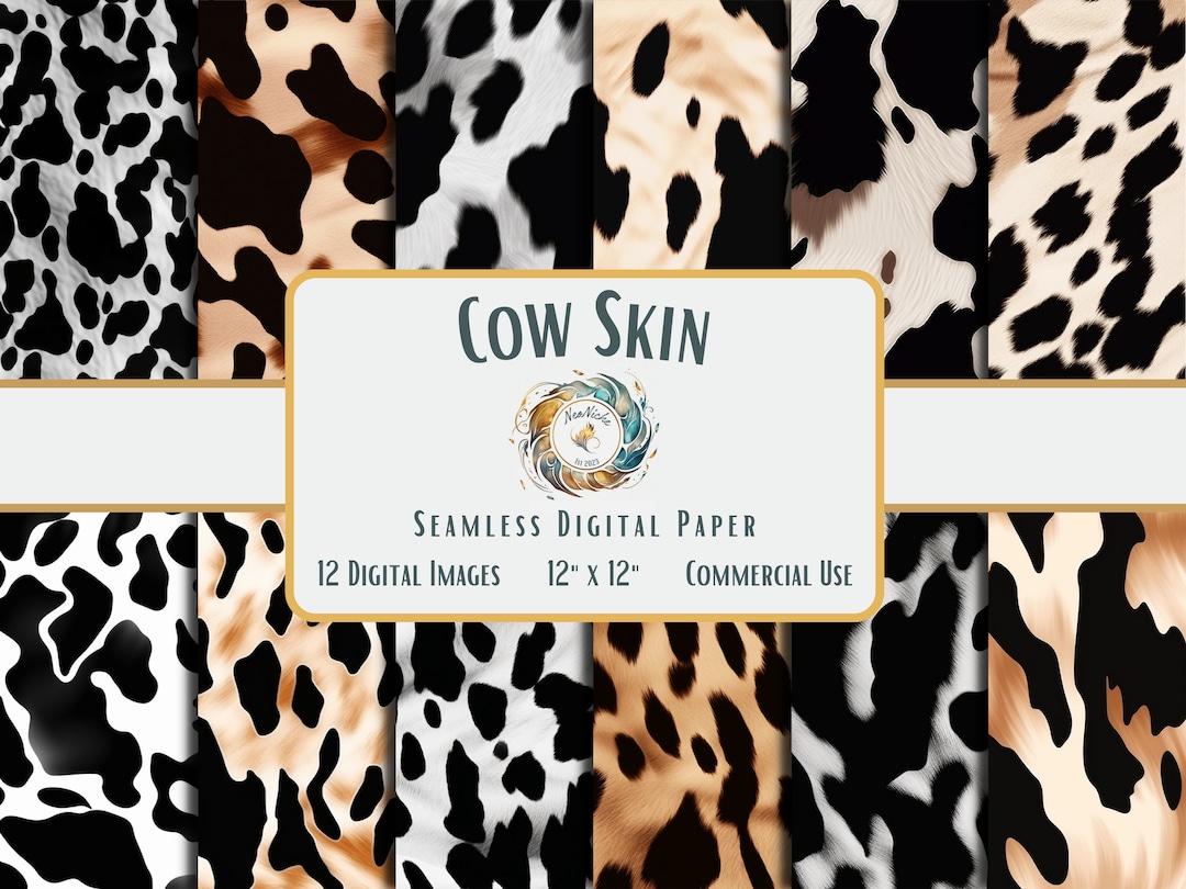 Cow Skin Digital Paper | Farm Pattern, Cow Print Cow Skin Pattern ...
