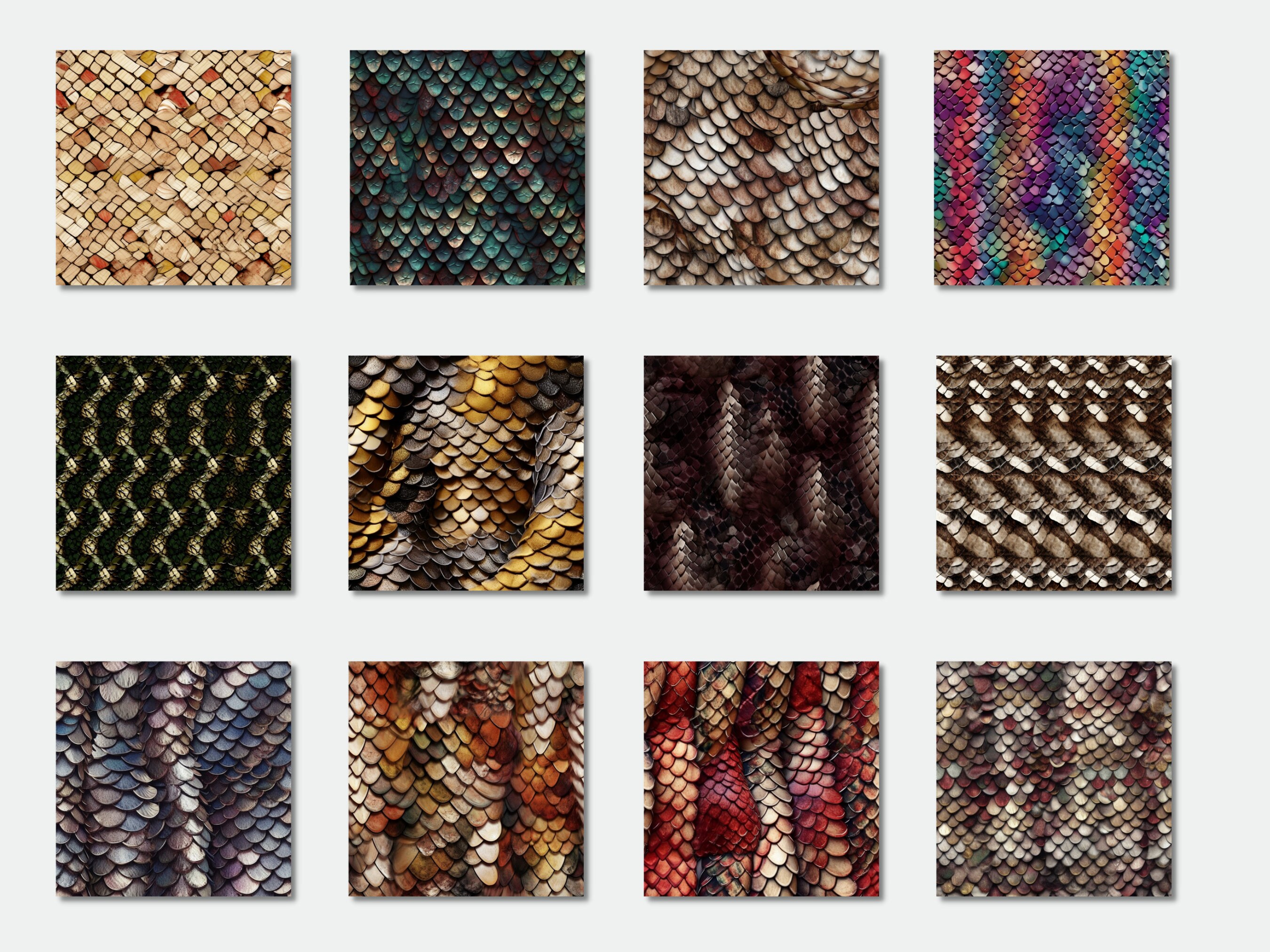 Snakeskin Digital Paper Reptile Pattern Exotic Animal Scaled Texture ...