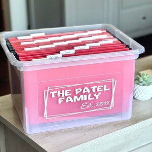 Home File Box Paperwork Organizer Household File Organizer Bin for ...