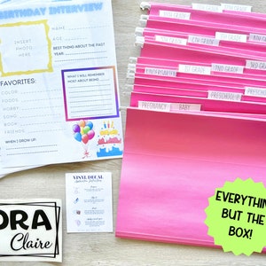 Kids School Year File Box Kit for Baby Milestone Tote DIY Milestone Kit ...