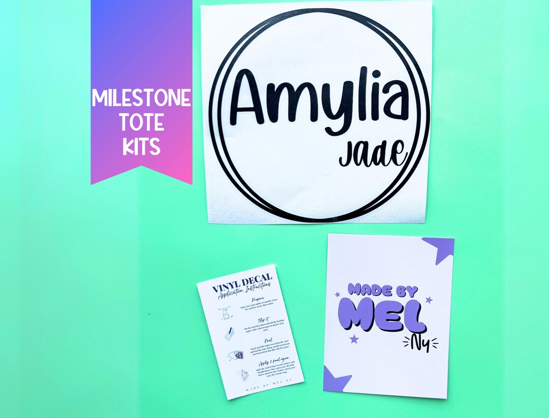 File Box Name Decal for DIY Memory Box Vinyl Name Sticker for Baby ...