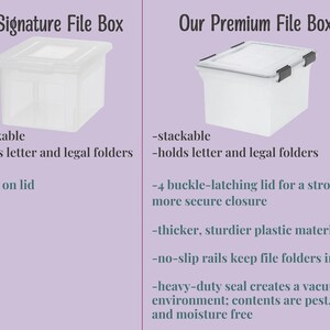 Home File Box Paperwork Organizer Household File Organizer Bin for ...