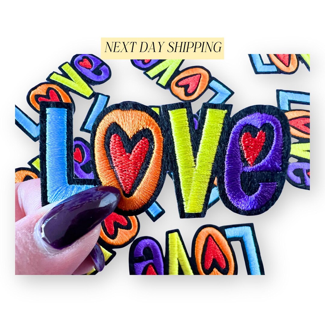 Embroidered Love Heart Patch: Retro Iron-on Applique - Etsy