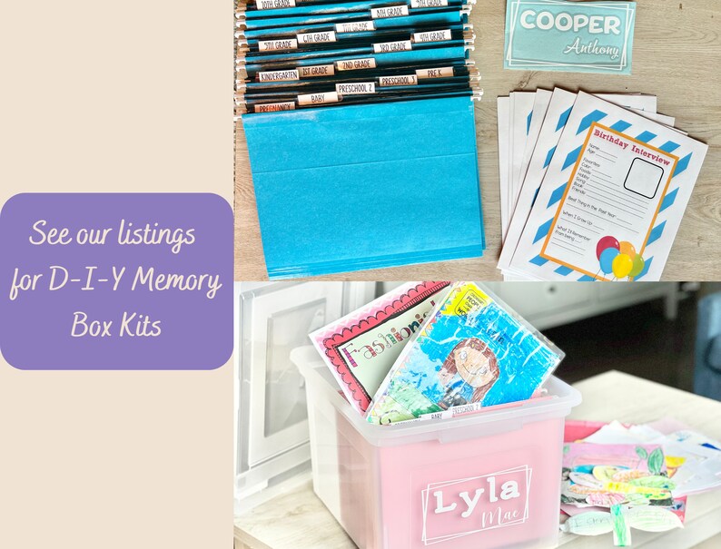 Printable Labels Kids Milestone Box Labels Kids File Box - Etsy
