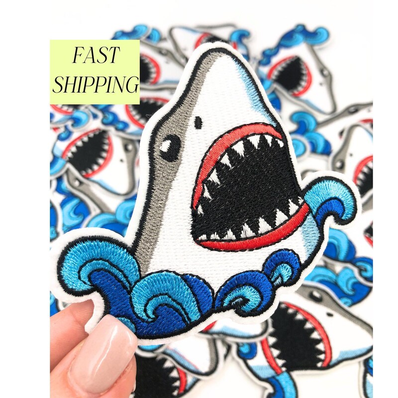 Shark Applique - Etsy