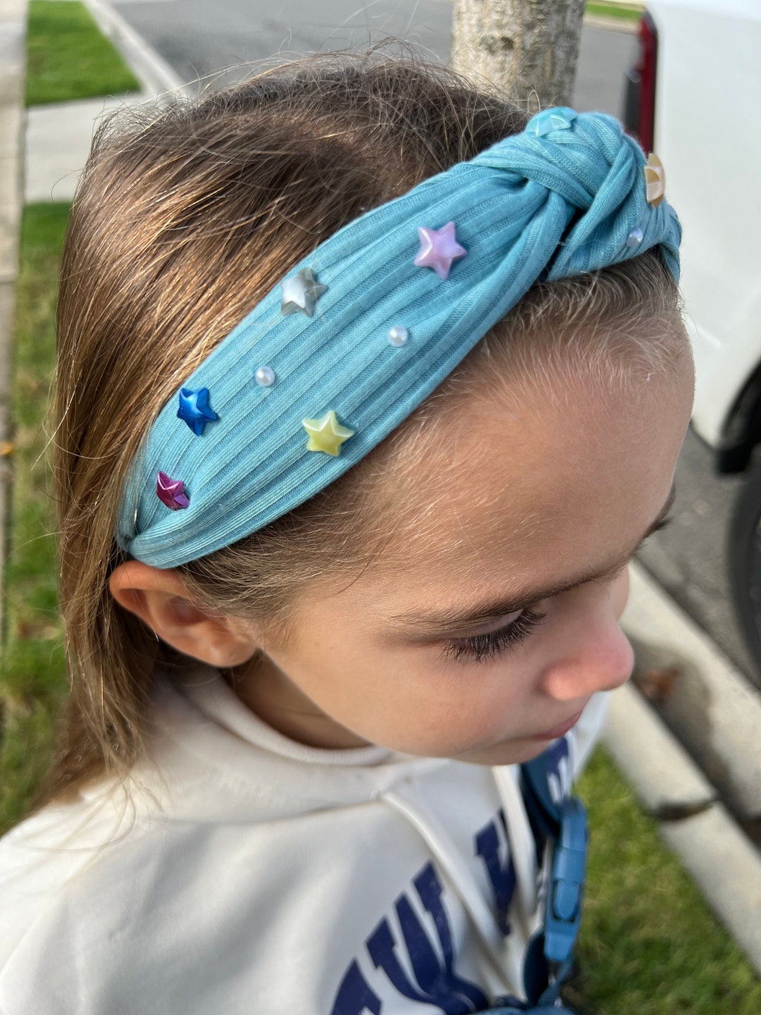 Toddler Girl Top Knot Headband Little Girl Headband Sparkle Headband ...