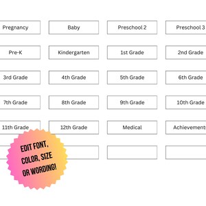 Kids Memory Box Labels Download Kids File Box Printable Labels Editable ...