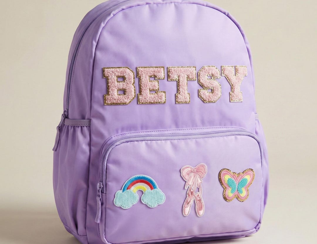 Personalized Backpack Purple Bag for School Supplies for Back to School ...