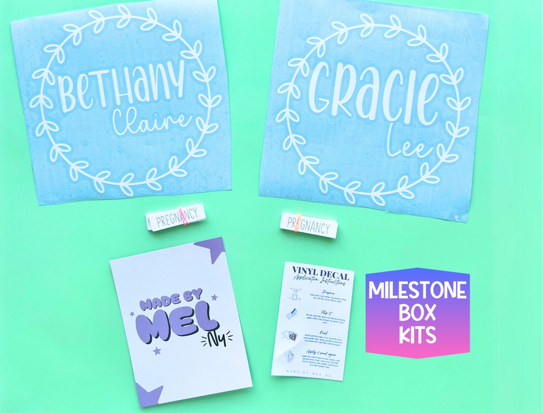 Kids School Year File Box Kit for Baby Milestone Tote DIY Milestone Kit ...