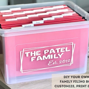 DIY Home Documents Kit Printable File Tab Home File Editable Label Home ...