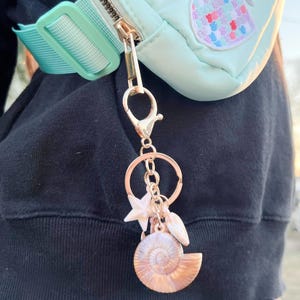 Beach Seashell Charm for Keychain Beach Bag Charm for Backpack Keychain ...