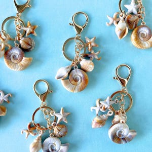 Beach Seashell Charm for Keychain Beach Bag Charm for Backpack Keychain ...