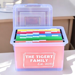 Home File Box Paperwork Organizer Household File Organizer Bin for ...