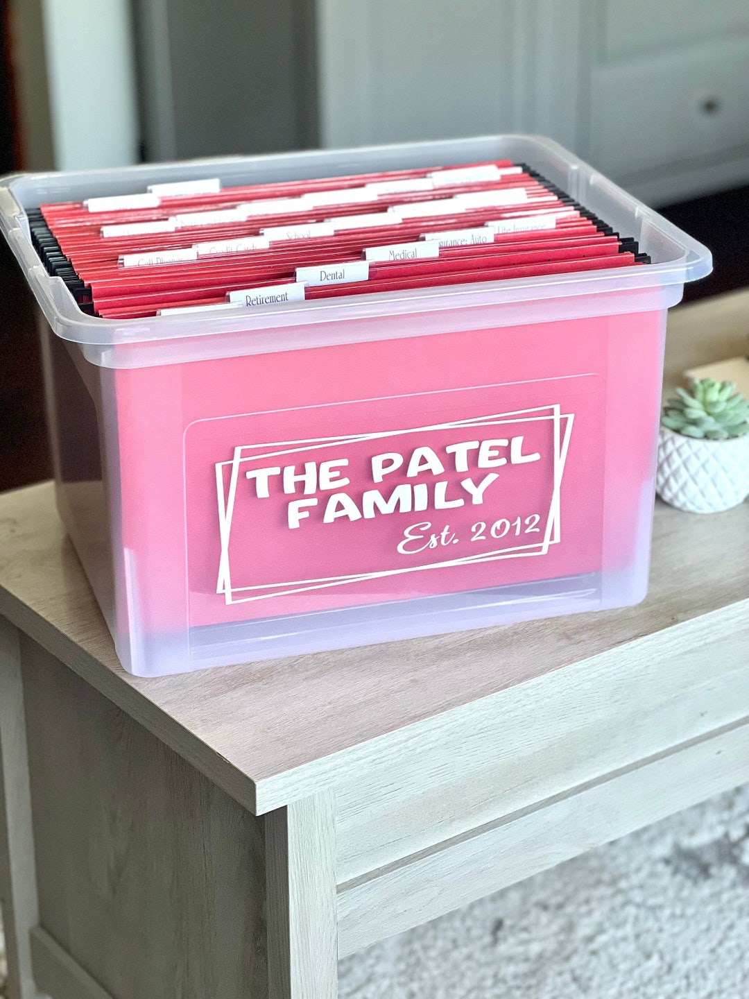 Home File Box Paperwork Organizer Household File Organizer Bin for ...