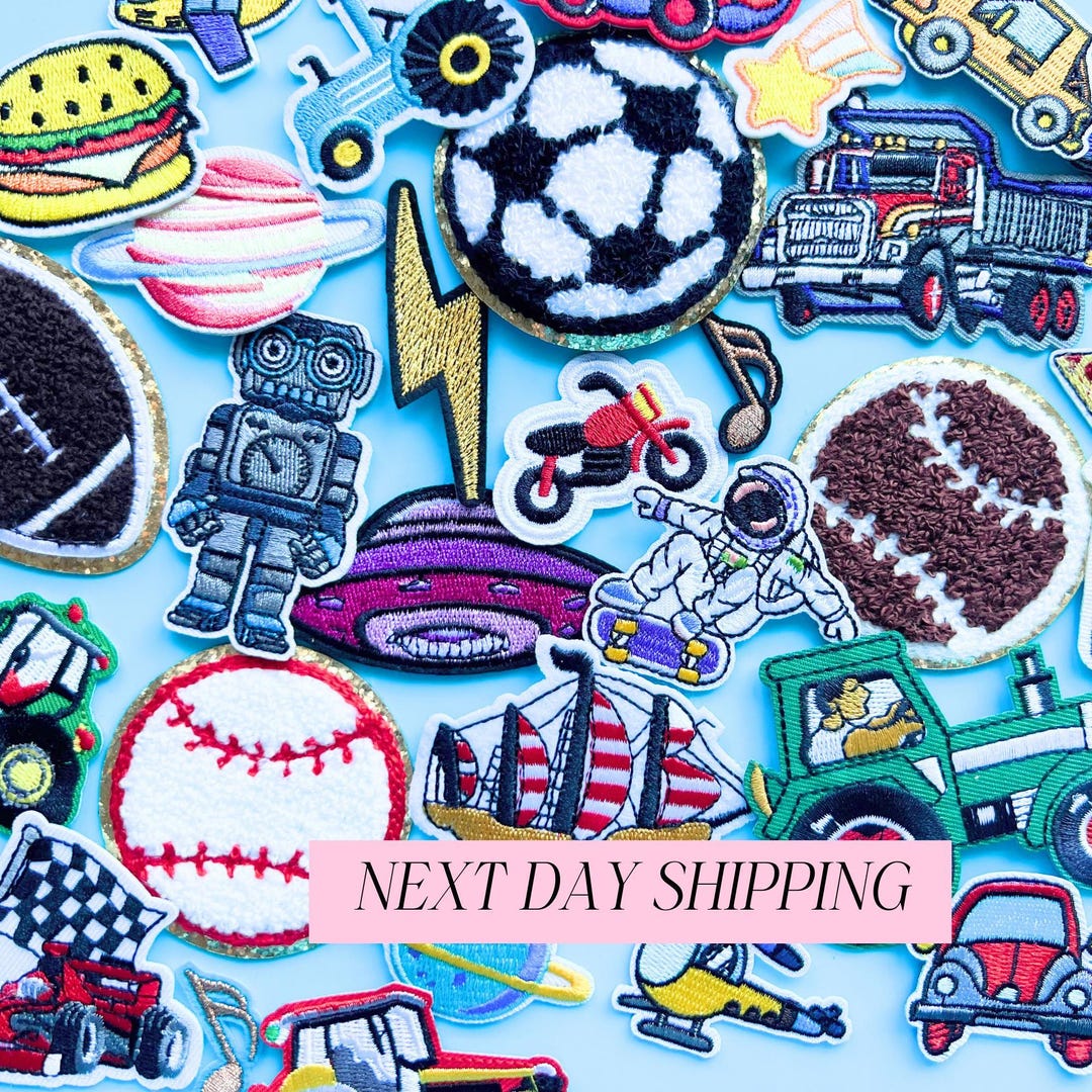 Boy Patches Bundle Iron on Sports Patches for Kid Craft Kit DIY Patches ...