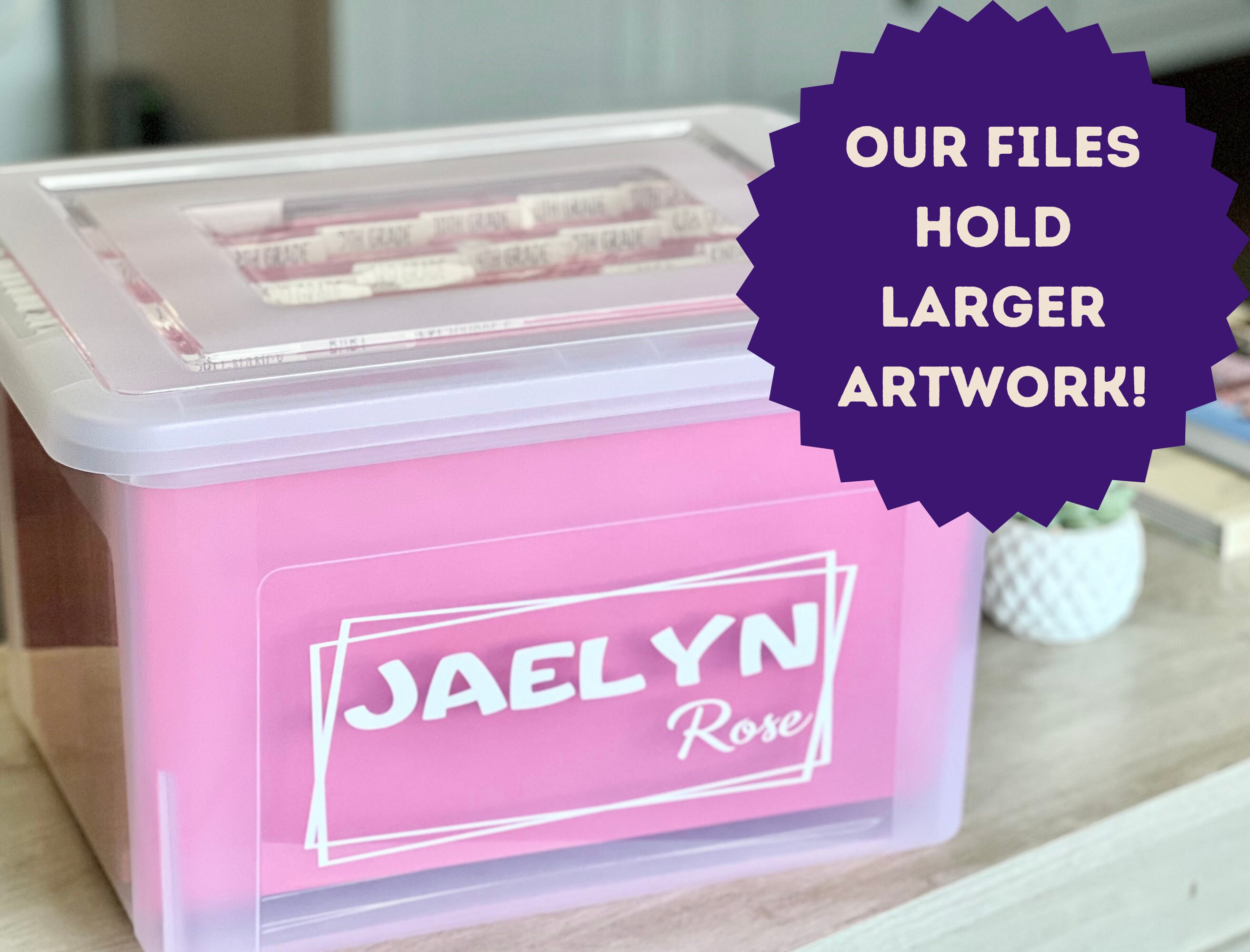 Children Milestone Box Kid Schoolwork Tote Boy Memory Box Girl - Etsy