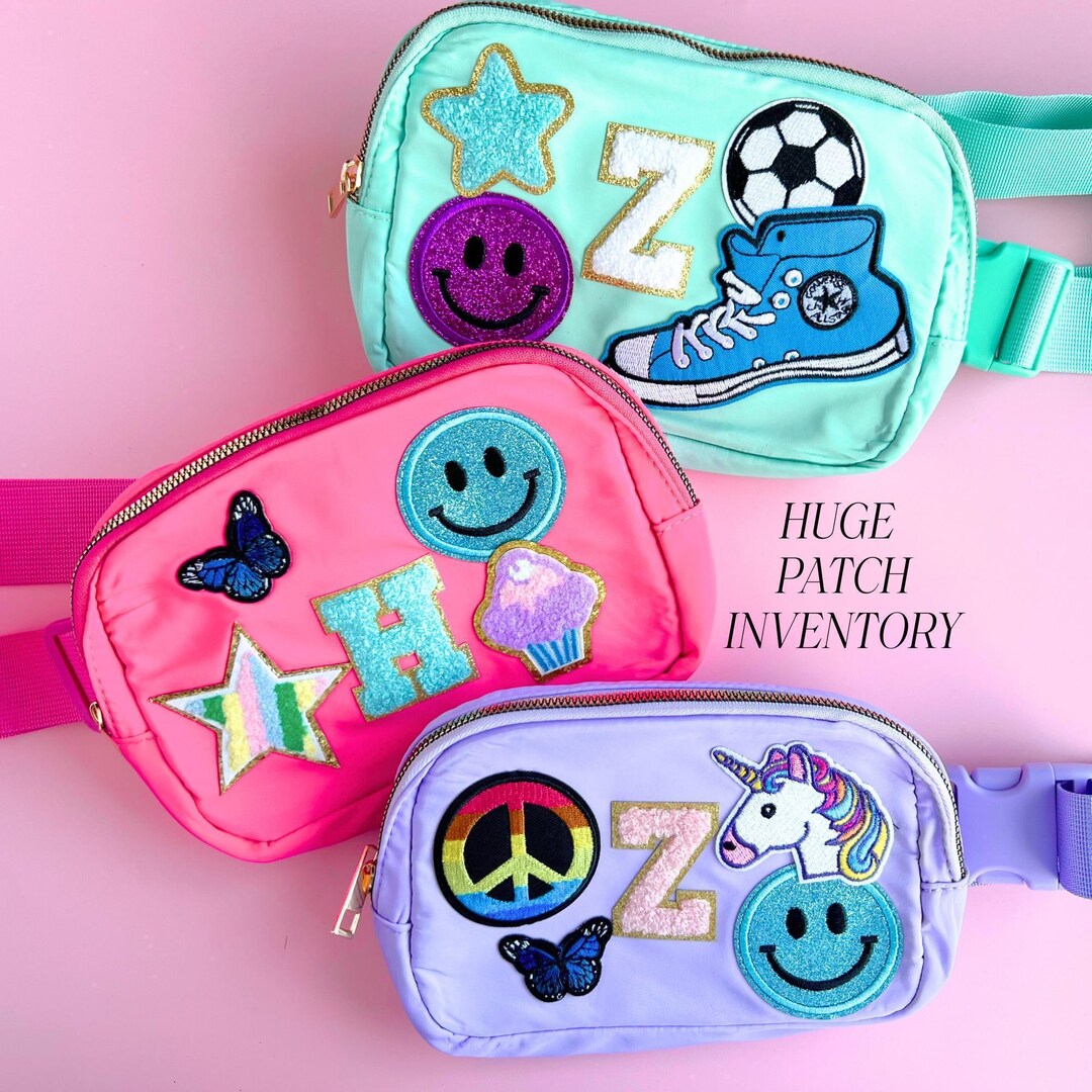 Personalized Preppy Fanny Pack With Patches Girls Belt Bag Custom Gift ...