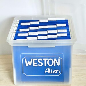 Fully Assembled Kids File Box Milestone Tote Memory Box Keepsake Boxes ...