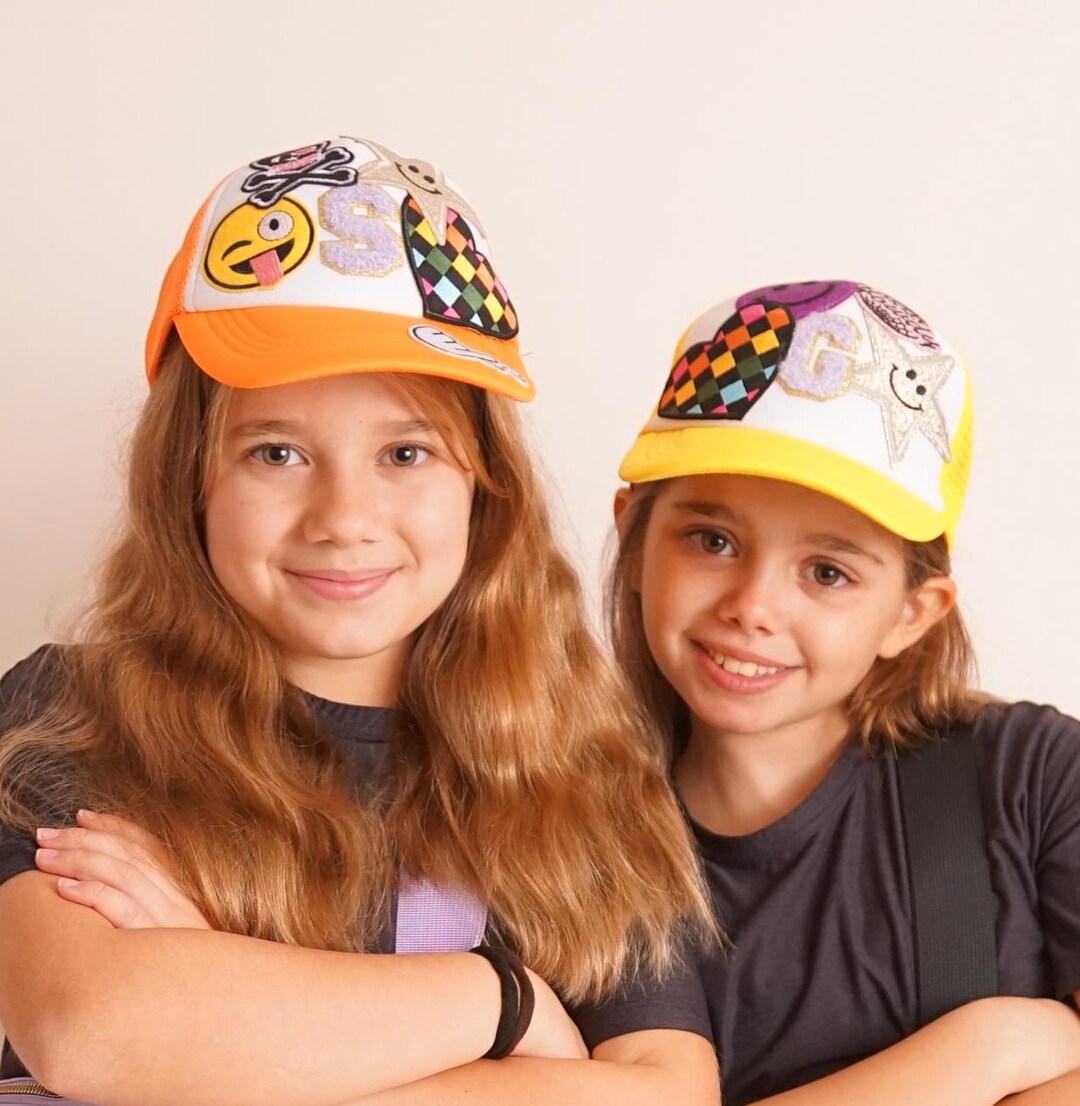 Personalized Hat Girl Trucker Hat With Patches Hat for Kid Hat Monogram ...
