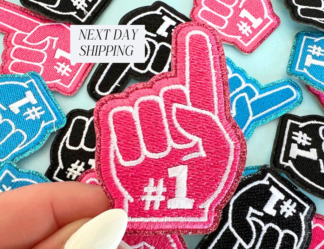 Number 1 Patch Game Day Trucker Hat Patch Small Pink Patch for Backpack ...