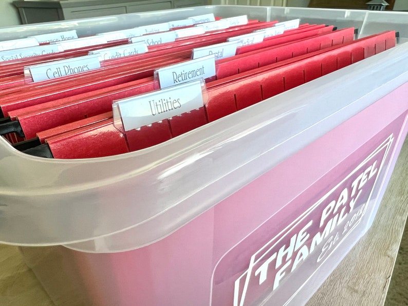 DIY Home Documents Kit Printable File Tab Home File Editable - Etsy