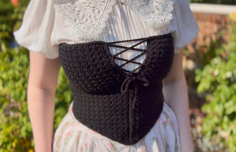 Briar Bodice Pattern - Crochet Crop Top Corset Pattern - Etsy