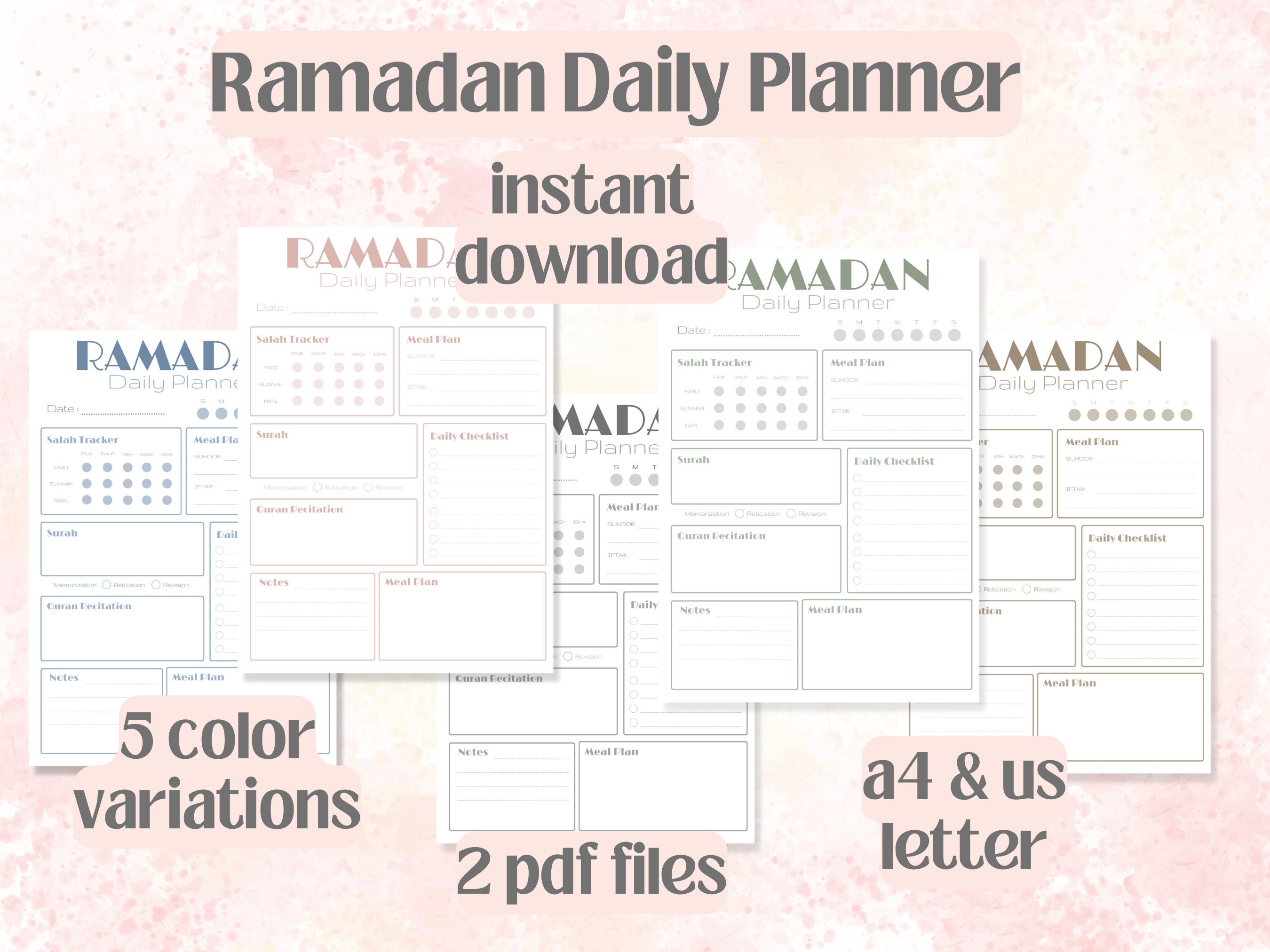 Ramadan Planner,prayer Tracker, Duas Checklist, Eid List, Ramadan Gift ...