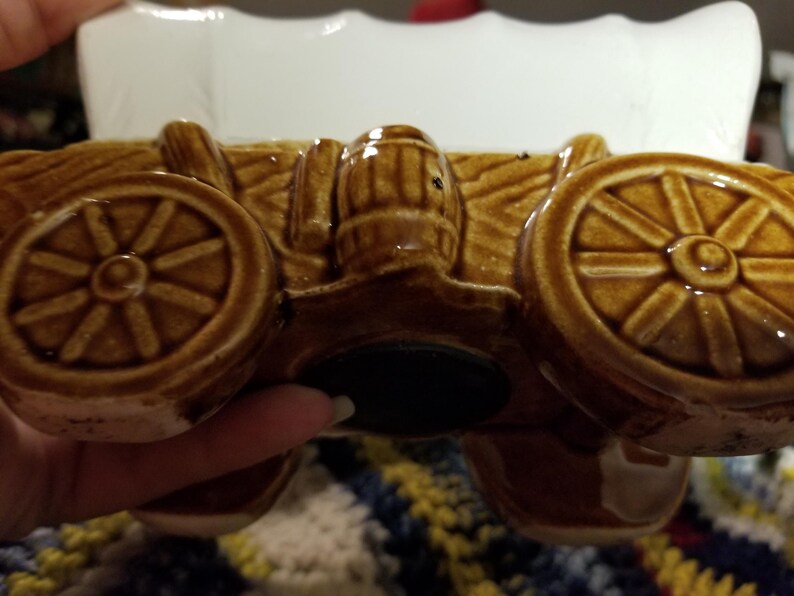 Vintage Conestoga Wagon Bank, Made in Japan, Norcrest Sticker on Base ...