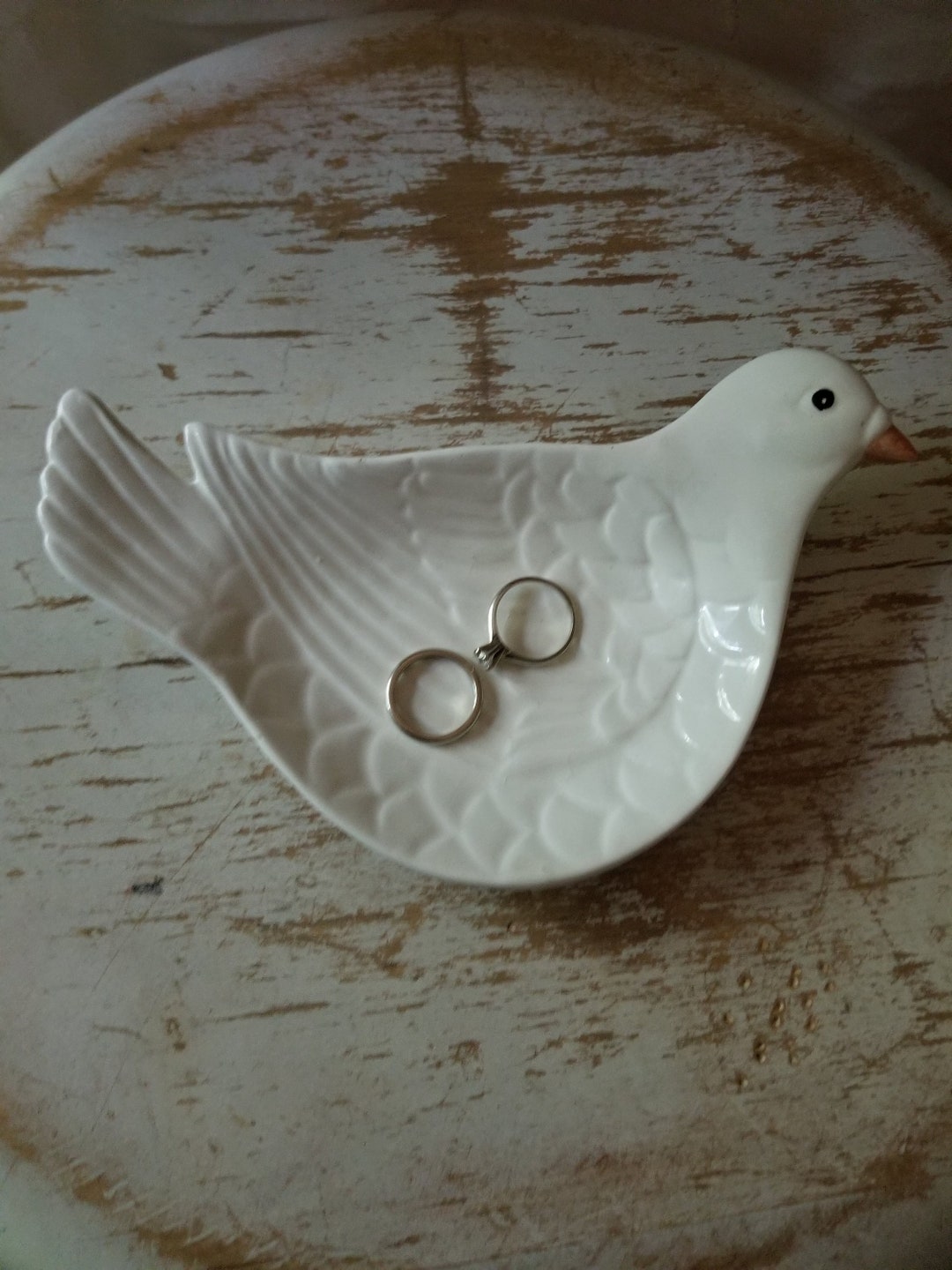 Vintage Dove Dish, Ceramic, Trinket, Ring, Jewelry, Candy, MR on Base ...