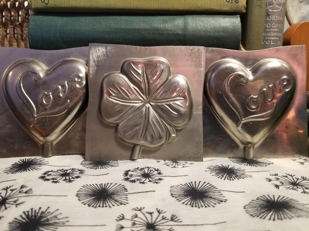 Vintage Candy or Chocolate Lollipop Molds, Decoration, Ornament, Hearts ...
