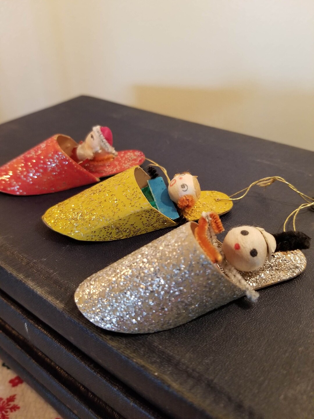 Vintage Cotton Spun, Pipe Cleaner, Bottle Brush, Foiled Paper, Glitter ...