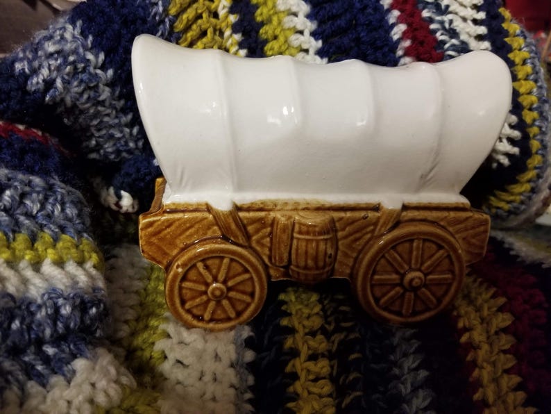 Vintage Conestoga Wagon Bank, Made in Japan, Norcrest Sticker on Base ...