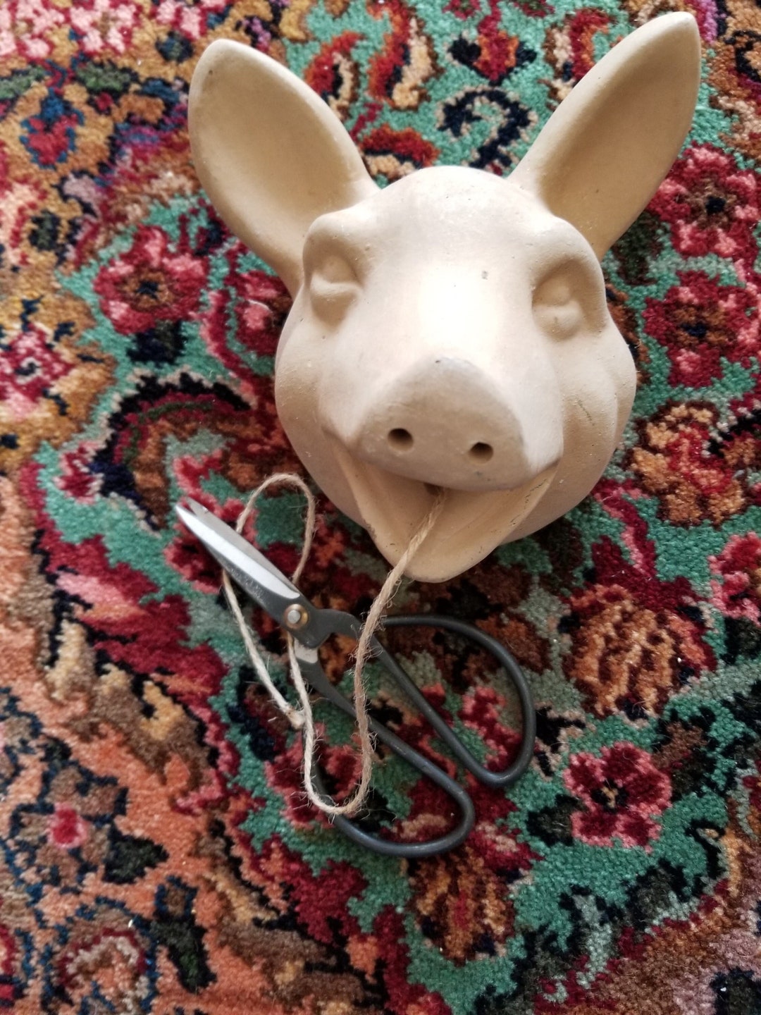 Vintage Pig, String Holder-dispenser, Earthenware, Made in Mexico - Etsy