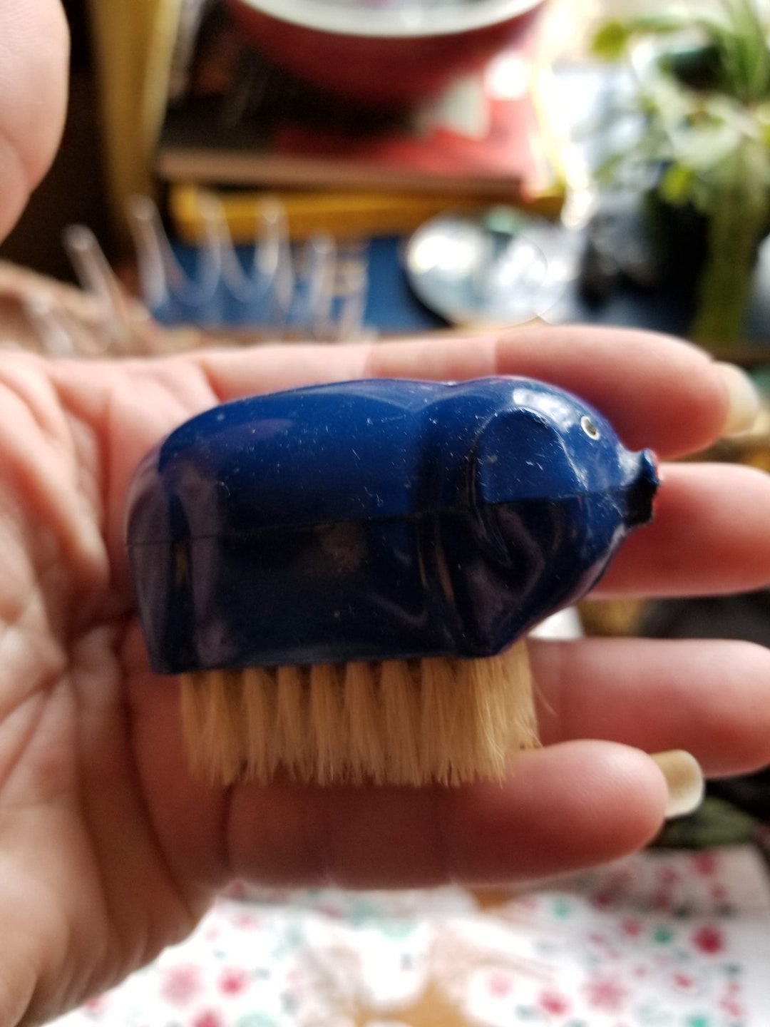 Vintage Pig Nail Brush, Kent England Nail Brush, Blue Pig - Etsy